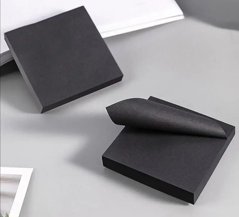Black Sticky Notes - Flip In Cart
