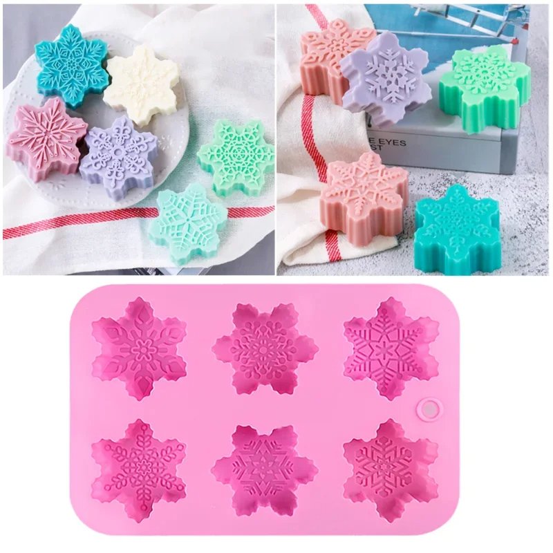 Snow Flake Shaped Silicone Mold - Flip In Cart