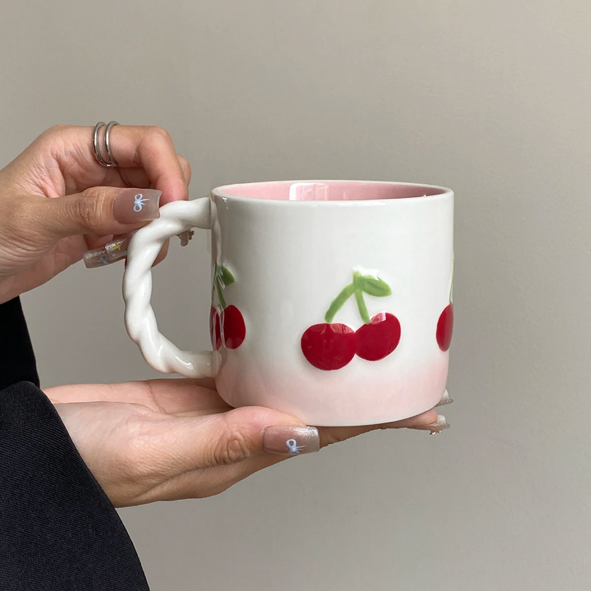 Red Cherry Coffee Cup - Flip In Cart